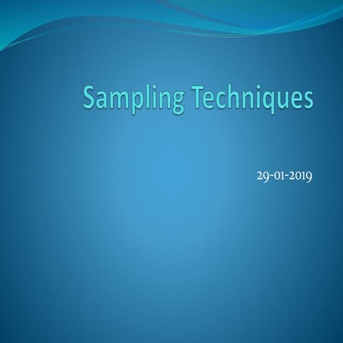 Sampling techniques | PPTX