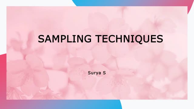 Sampling Techniques Pptx