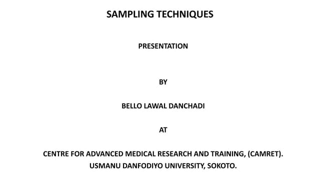 Sampling Techniques Pptx