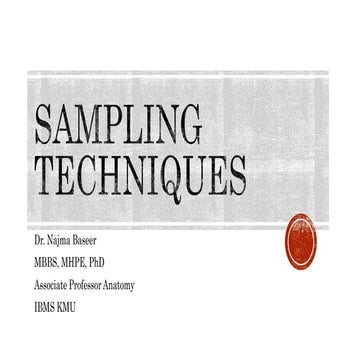 Sampling techniques | PPTX