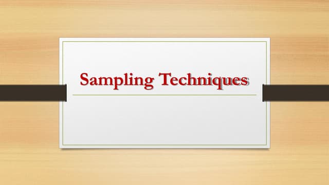 Stratified Sampling Technique - Probability Sampling - Mass Media Research.pptx