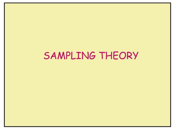 Research Methodology-Sample Design | PPT