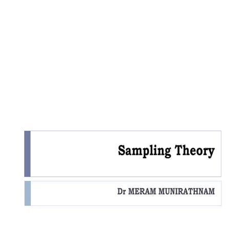 Sampling theory | PPTX