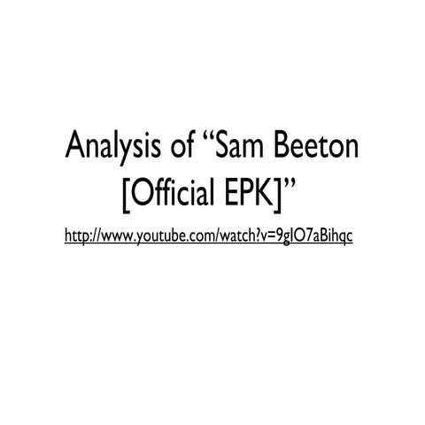 Analysis of Sam Beeton video | PPT
