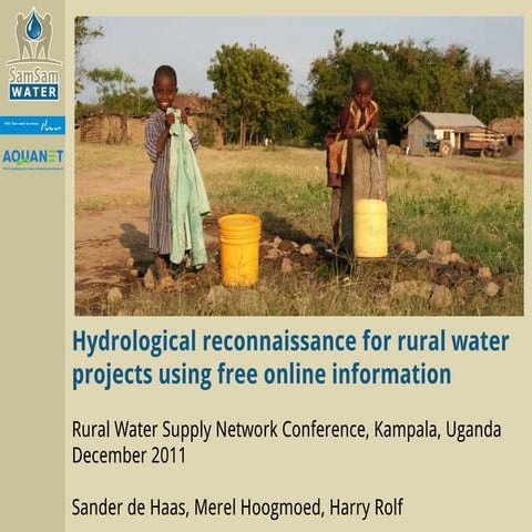 Hydrological reconnaissance for rural water projects using free online ...