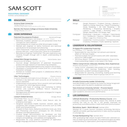 Resume - Sam Scott | PDF