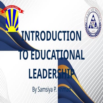 Educational Presentation for educational leadershippptx | PPTX