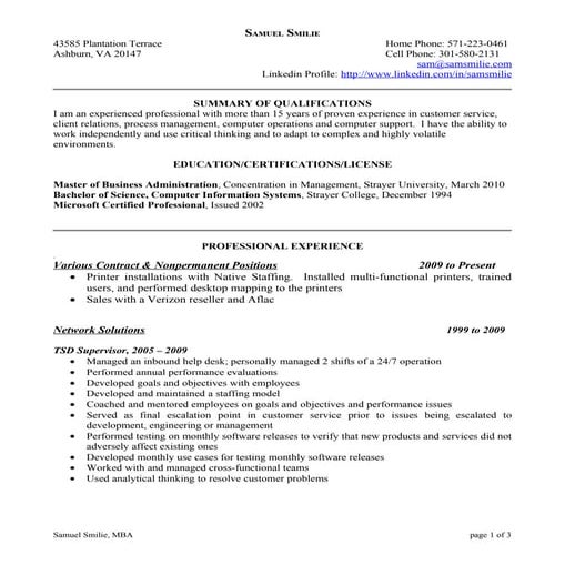 Sam Smilie Resume | PDF