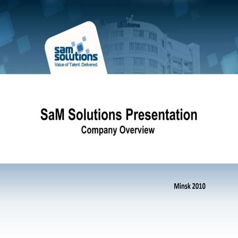 SaM Solutions Presentation | PPTX | Operating Systems | Computer Software and Applications