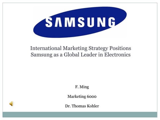 Samsung Company Presentation | PPT