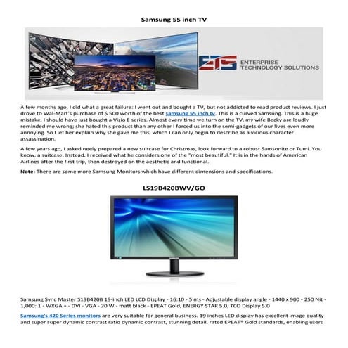 Samsung Smart LED Signage IF Series Catalog | PDF