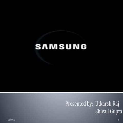 Samsung Segmentation, Targeting & positioning | PPTX