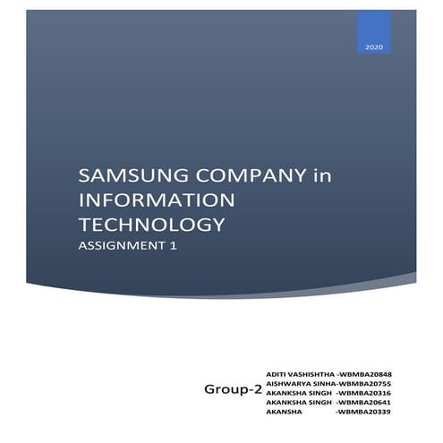 Samsung company in information technology | PDF