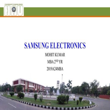 Samsung electronics ppt | PPT