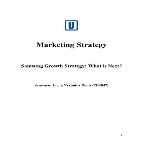 Samsung growth strategy | DOCX