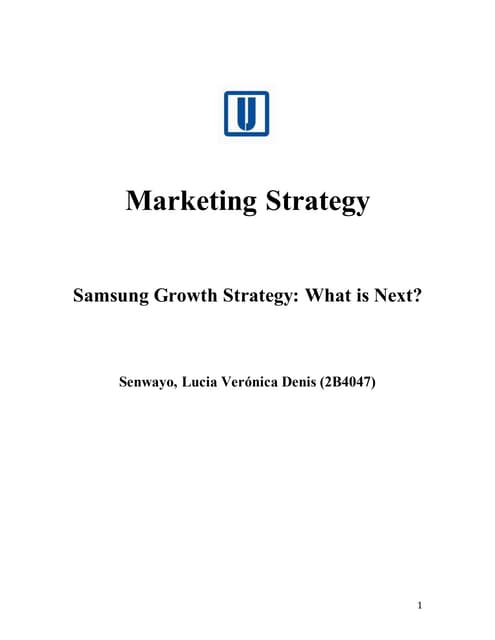 Samsung Electronics Strategy & Business Model | PPTX