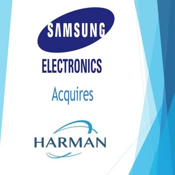 Samsung Electronics acquires Harman International | PPTX