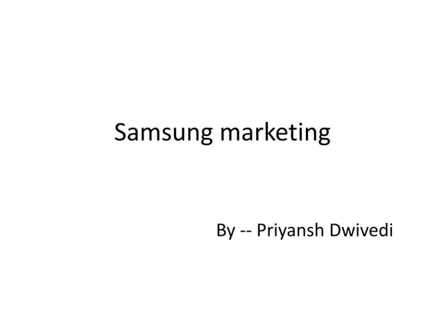 Samsung Company Presentation | PPTX