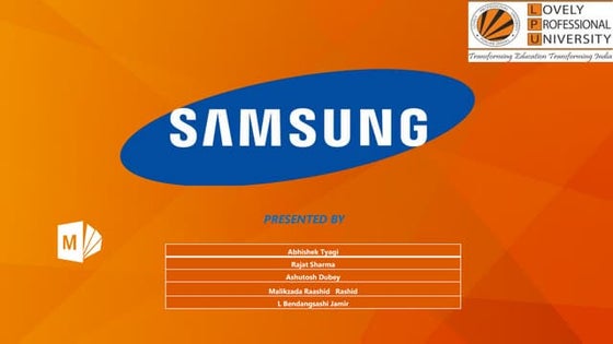 Samsung Company Presentation | PPT