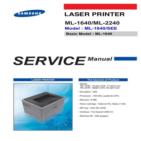 Samsung ml 1640-ml-2240_sm | PDF