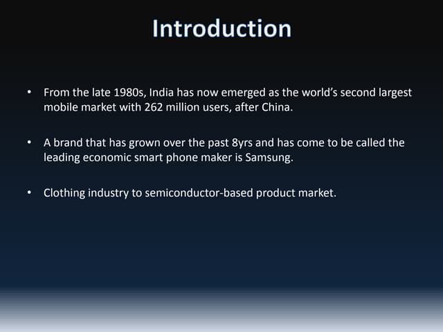 Samsung Company Presentation | PPTX