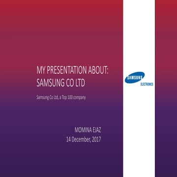 Samsung presentation | PPT