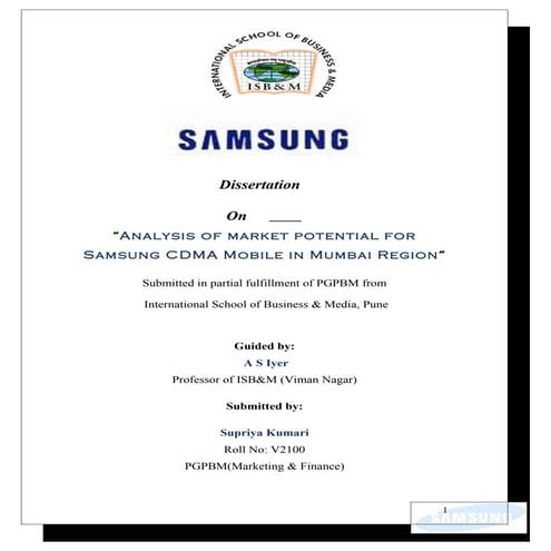 Samsung project report | DOC