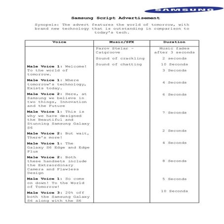 Samsung script | DOCX