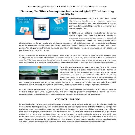 Samsung tec tiles | DOCX | Technology & Computing