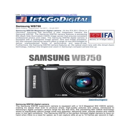 Samsung ST500 digital camera | DOC