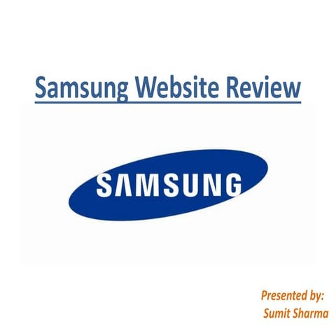 Samsung website review | PPTX