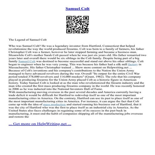 Samuel Colt | PDF