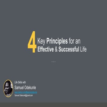 4 Principles for an effective and Successful life | PPTX