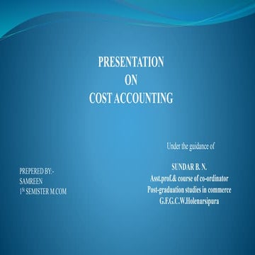 Cost accounting | PPTX
