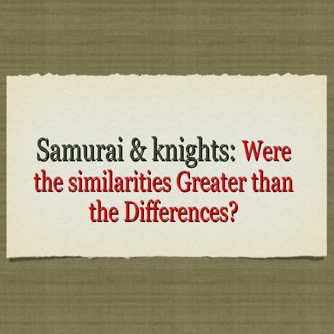 Samurai and knights dbq-Answers to Packet | PPT
