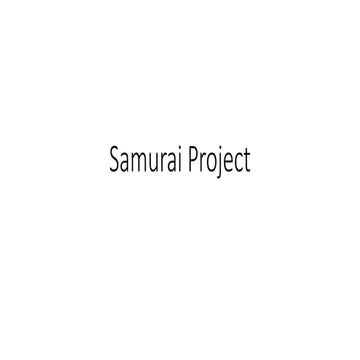 Samurai project | PPT