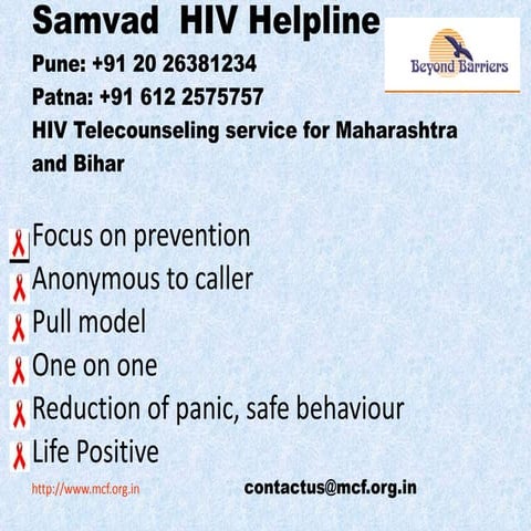 Samvad - HIV tele counselling service | PPT