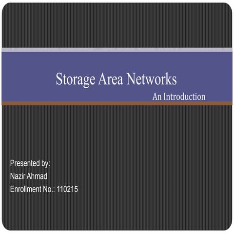 Storage Area Networks, Networks, Networking, Computer Networks | PPTX ...