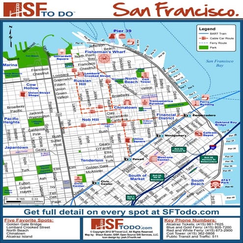 San Francisco Tourist Map - Tourism Guide | PDF