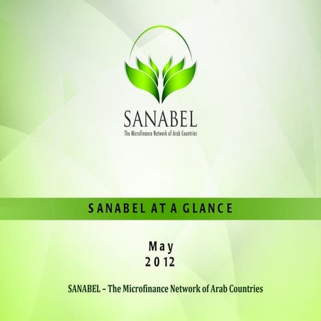 Sanabel's presentation 2012 en | PPT | Financial Industry | Industries