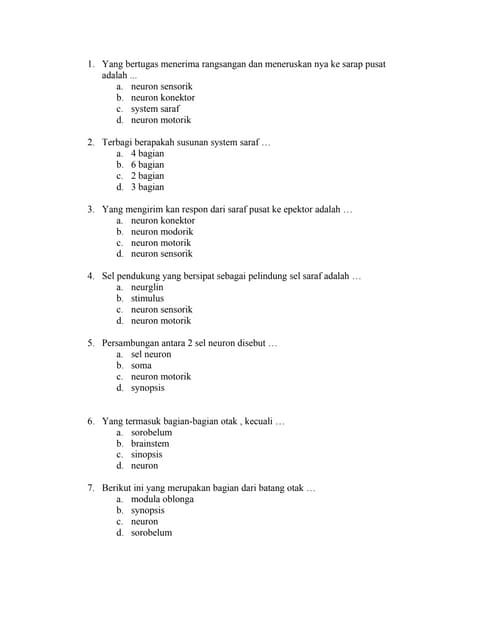 BUKU LATIHAN SOAL UJIAN MASUK SPESIALIS SARAF UKMPPD CPPDS | PDF