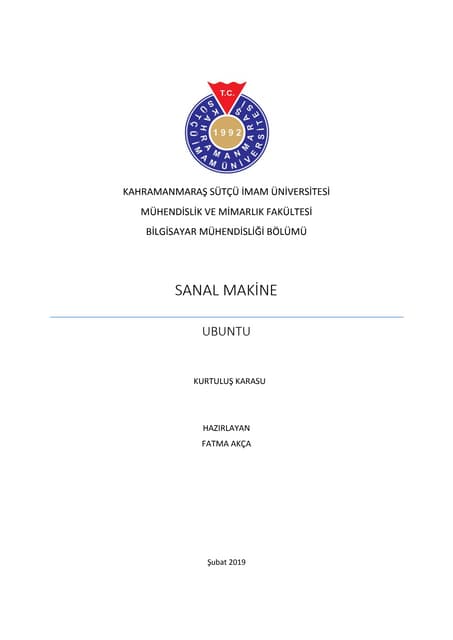 Ubuntu Kurulum Dokümanı Pdf