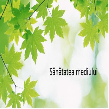 sanatatea_mediului.pptx clasa a 6-a lkfs | PPTX
