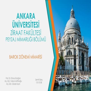 Sanat Tari̇hi̇ - Barok Dönemi Mimarisi | PDF