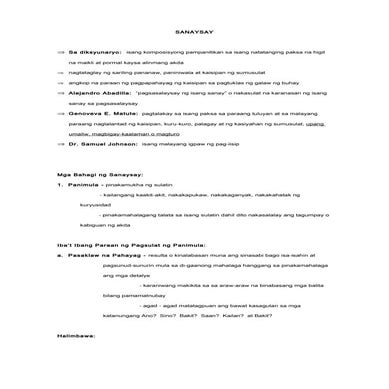 Pagsulat ng sanaysay | PDF