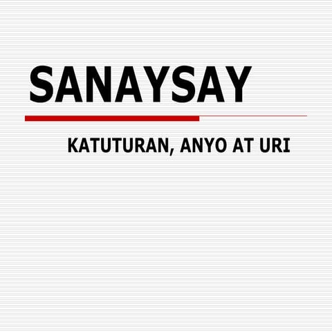 Sanaysay | PPT