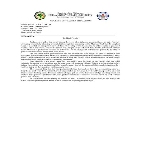 Sanaysay Example Sample Ng Elementarya Sanaysay Sample Maiinit Na