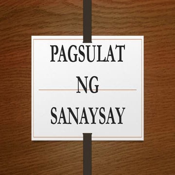 Pagsulat ng sanaysay | PDF