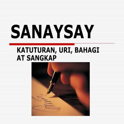 Sanaysay.ppt powerpoint presentation1111 | PPT