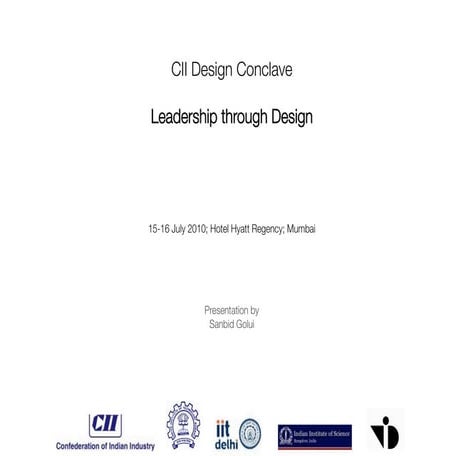 Leadership through Design : CII Design Conclave | PDF